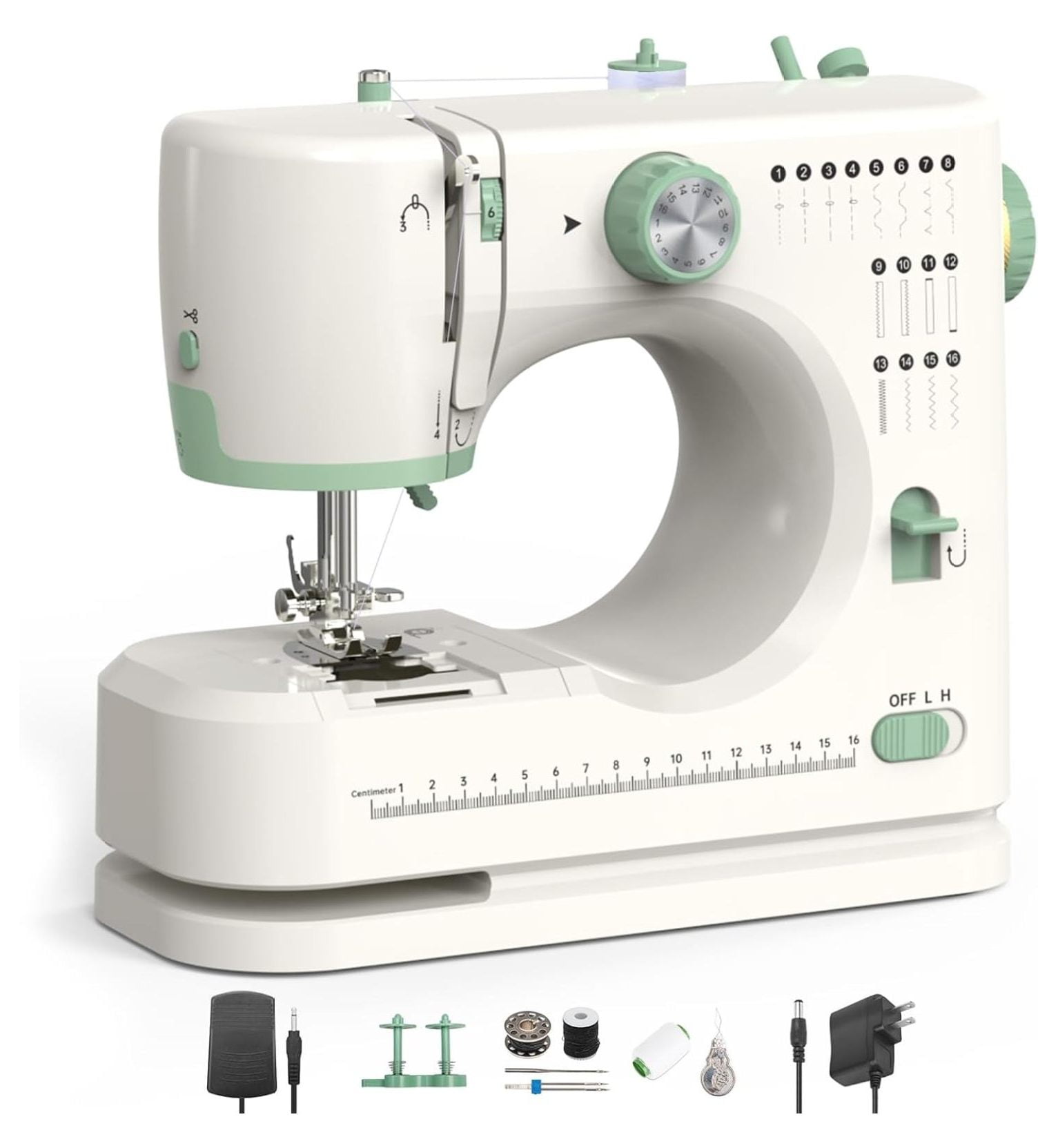 Weaving everything: Beginner sewing machine, portable packaging, 16 ...