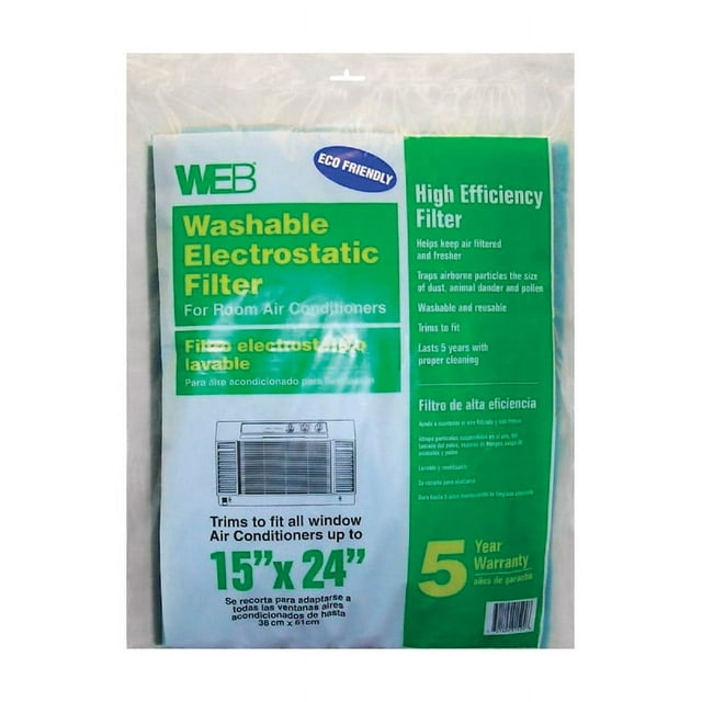 Web A/C Filter Replacement Pad Electrostatic 14 " X 24 " X 1 ...