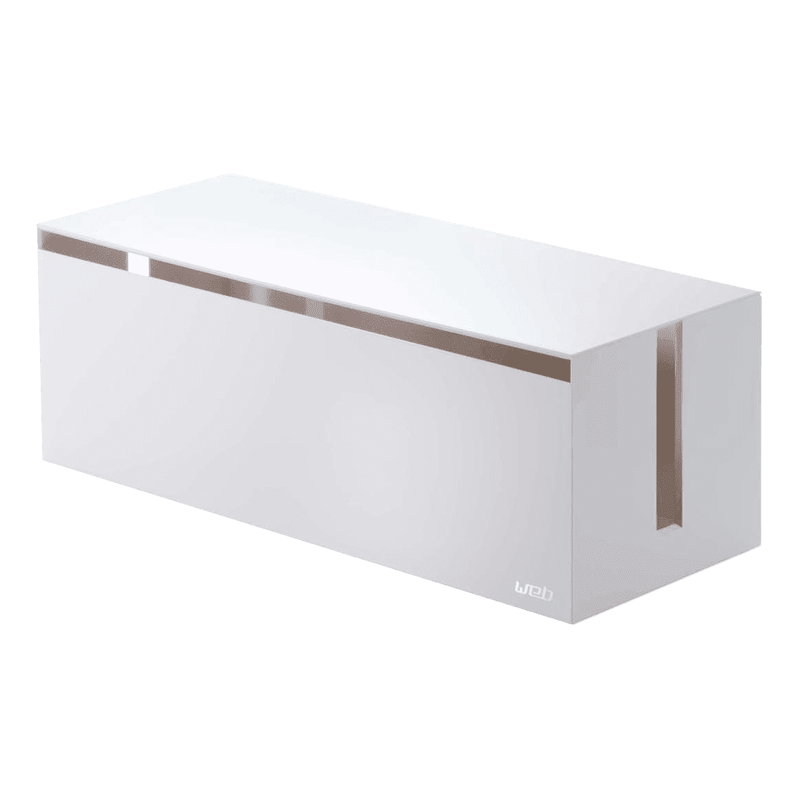 Yamazaki Home Web Cable Box WH, Resin Cord Organizer, Holds Power Strip ...