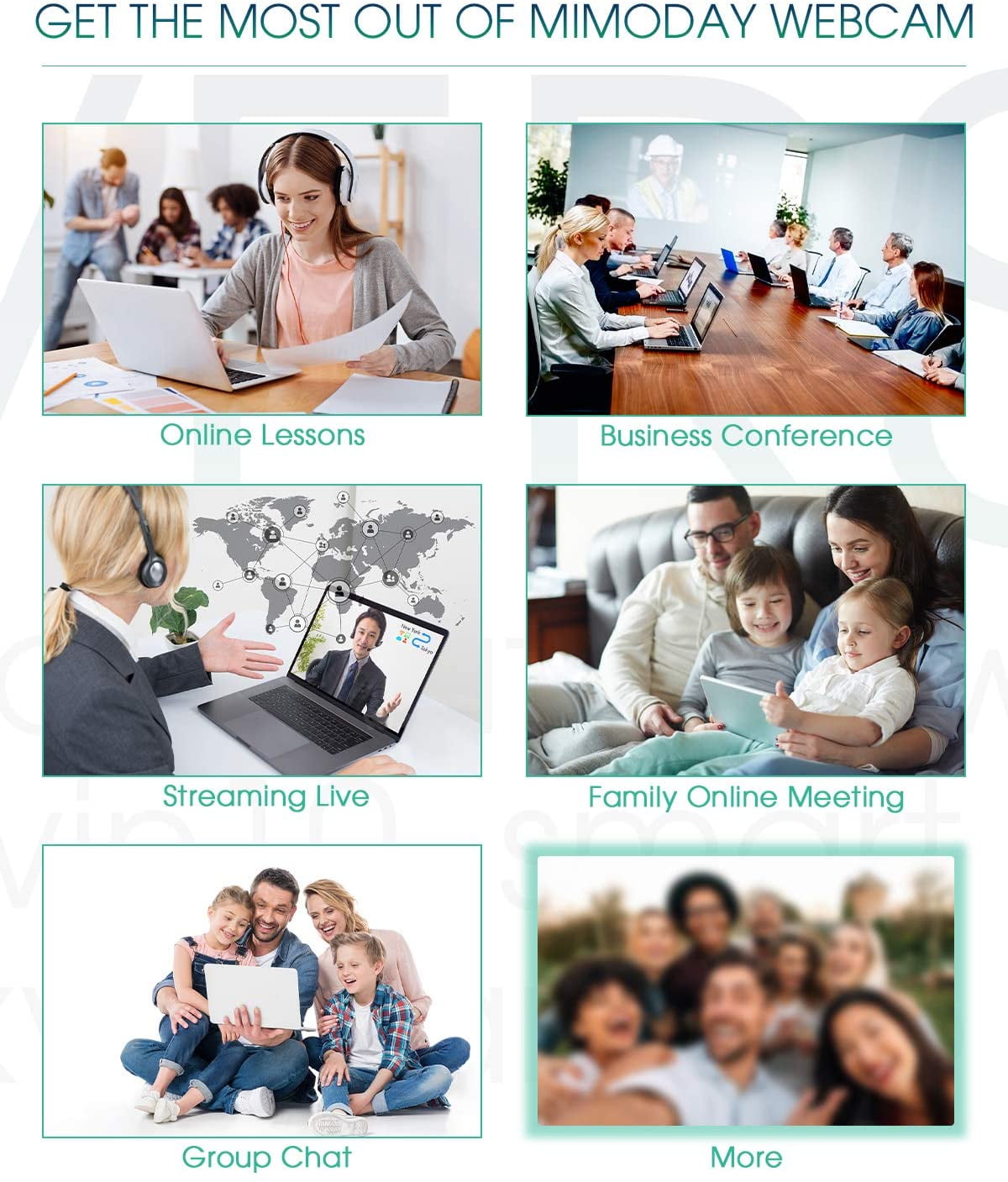 Web Camera, 1080P HD USB Webcam with Tripod, Built-in Microphone ...