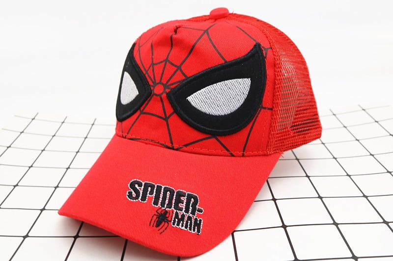 Web Cap Summer Cap Spider-man Summer Visor Cartoon Baseball Cap ...