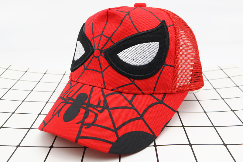 Web Cap Summer Cap Spider-man Summer Visor Cartoon Baseball Cap ...