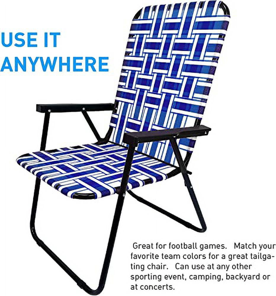 Web Chair – Lightweight & Portable – Retro Style Lawn Chair – High Back ...