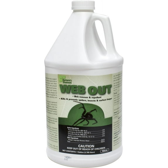 Nisus Corp Web Out, Spider Remover and Repellent, 128 oz, Kills Pests ...