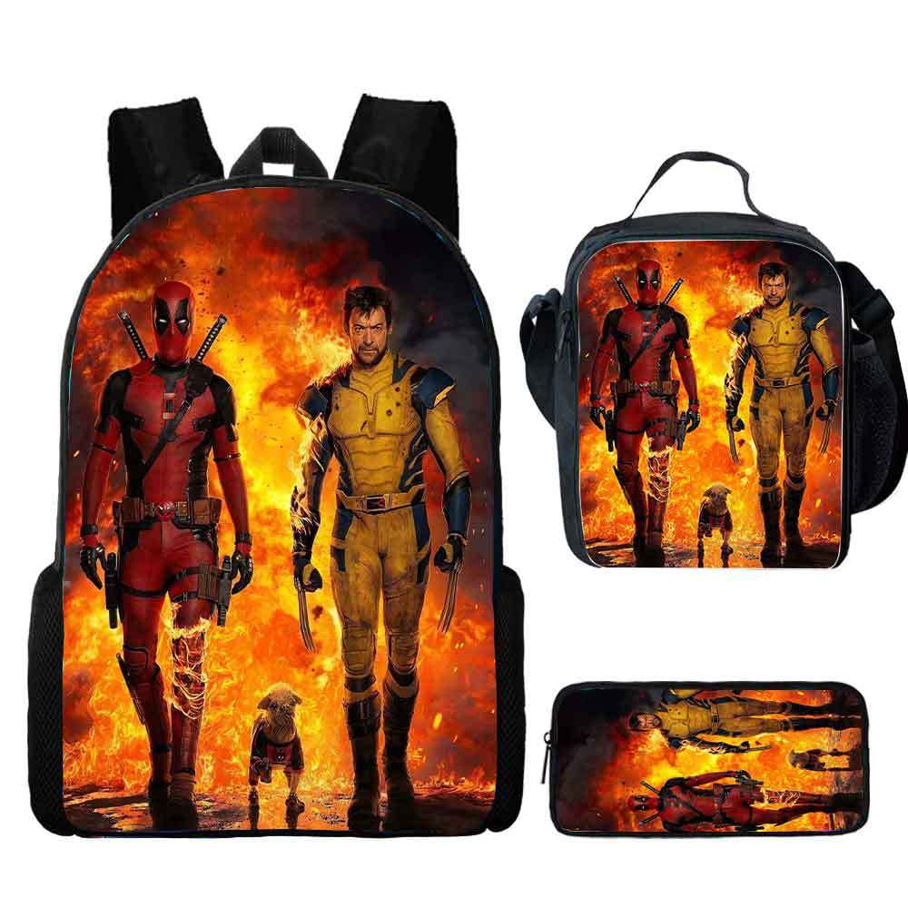 Web Shooter Backpack with Lunch Box and Pencil Case-Compartment Travel ...