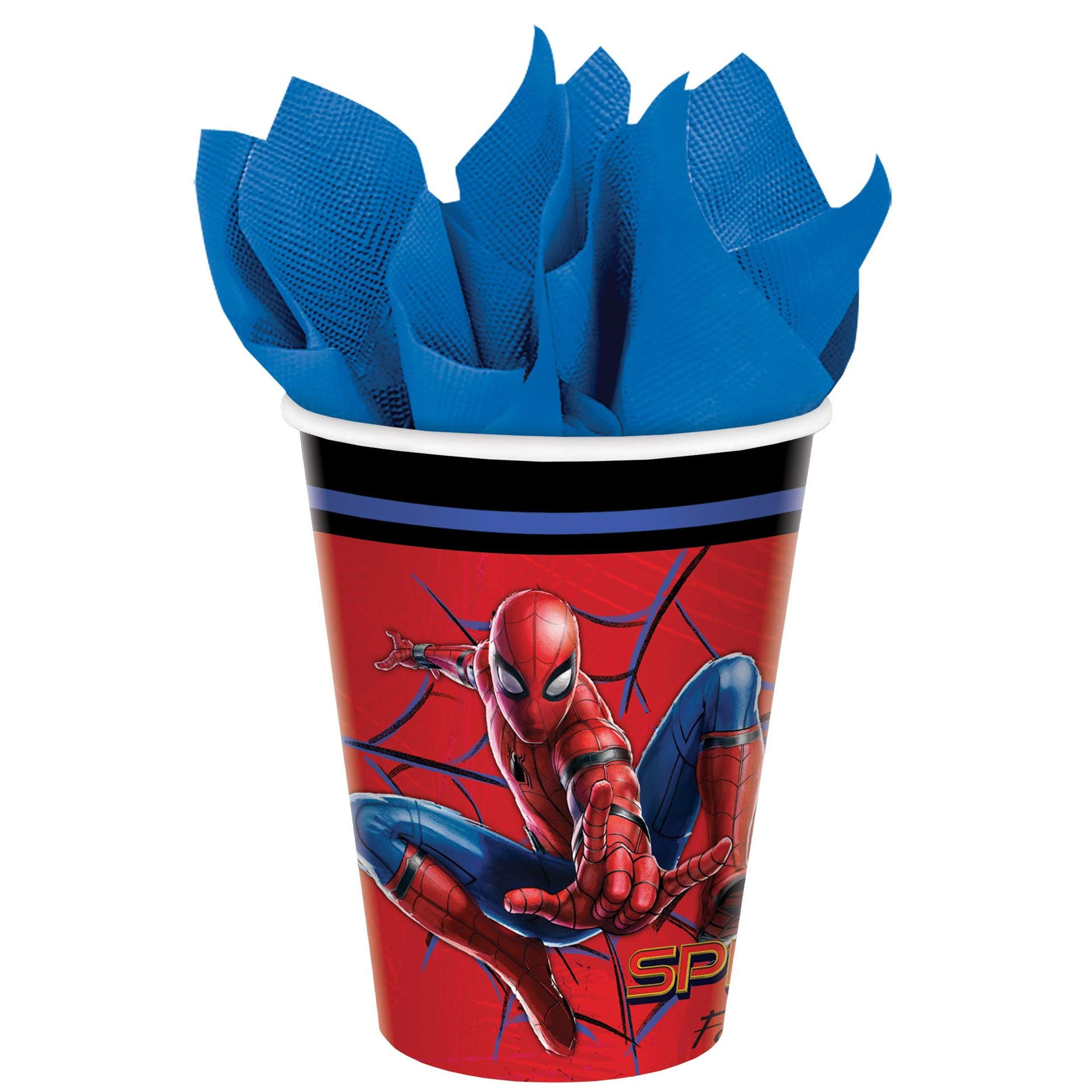 Web-Slinger Adventure Party Cups - 9 Oz, 8 Count - Perfect for Superhero Celebrations, Birthday ...