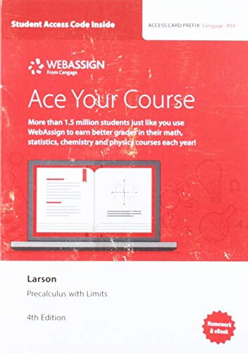 Pre-Owned WebAssign Printed Access Card for Larson's Precalculus with ...