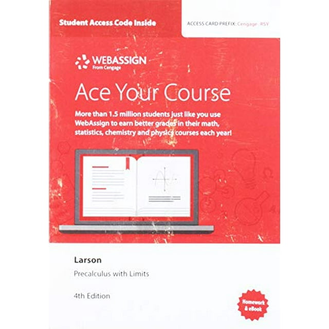 Pre-Owned WebAssign Printed Access Card for Larson's Precalculus with ...