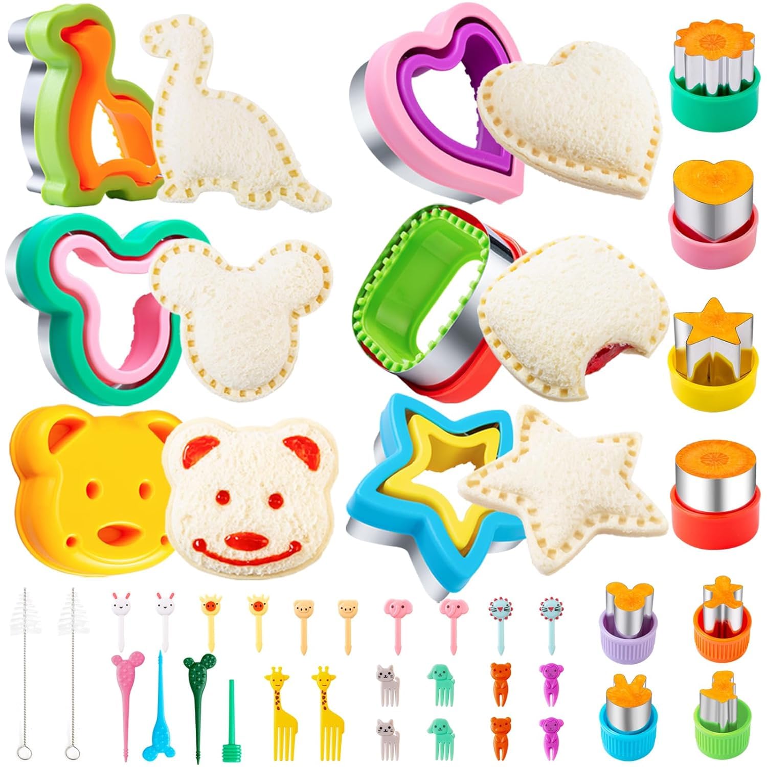 WebWares Sandwich Cutter for Kids Lunch Large 40 Pcs Uncrustables ...