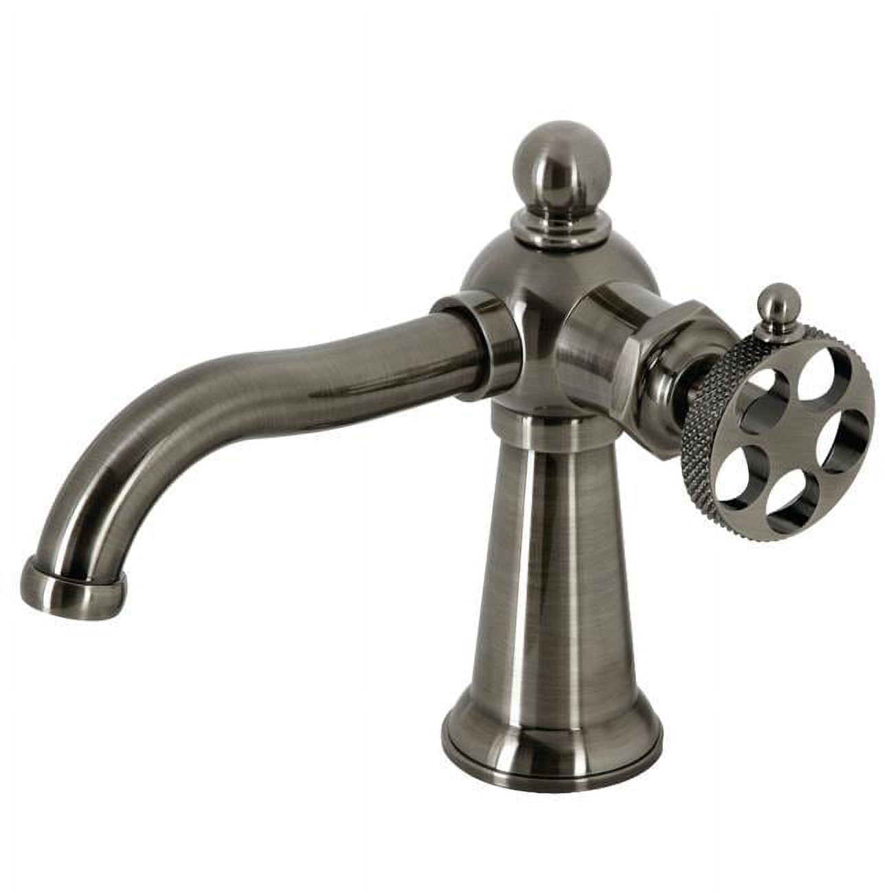 Webb Single-Handle Bathroom Faucet with Push Pop-Up, Black Stainless ...