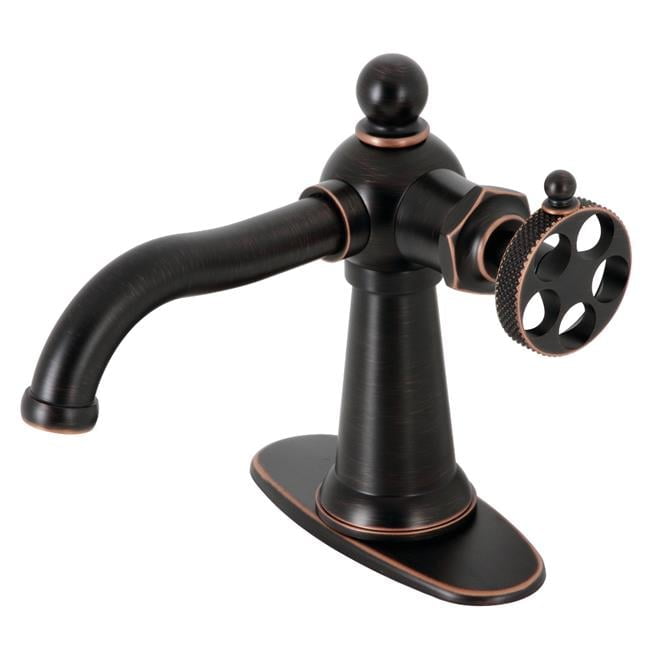 Webb Single-Handle Bathroom Faucet with Push Pop-Up, Naples Bronze ...