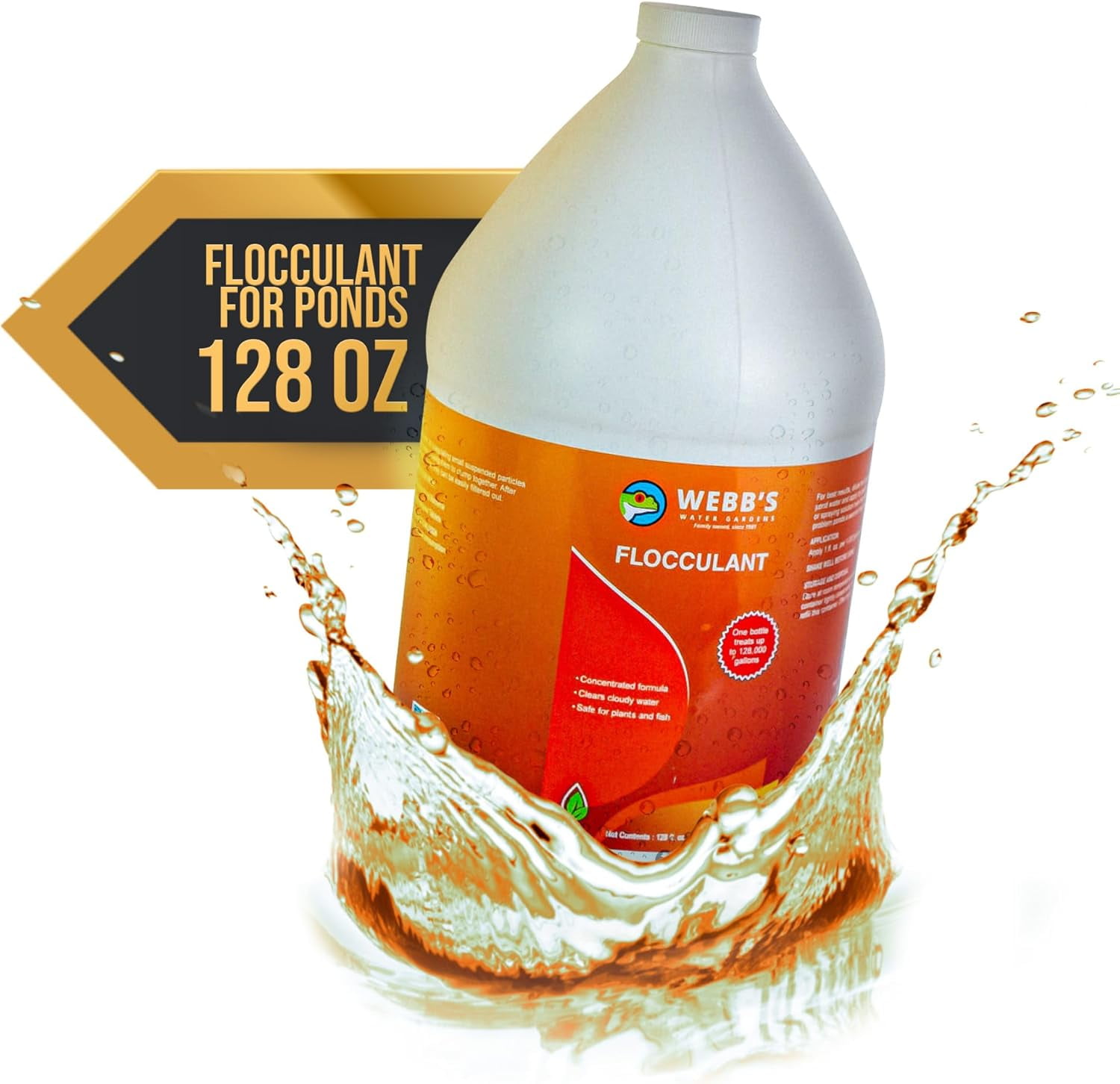 Webb's Water Gardens Pond Flocculant Clarifier - Concentrated Liquid ...