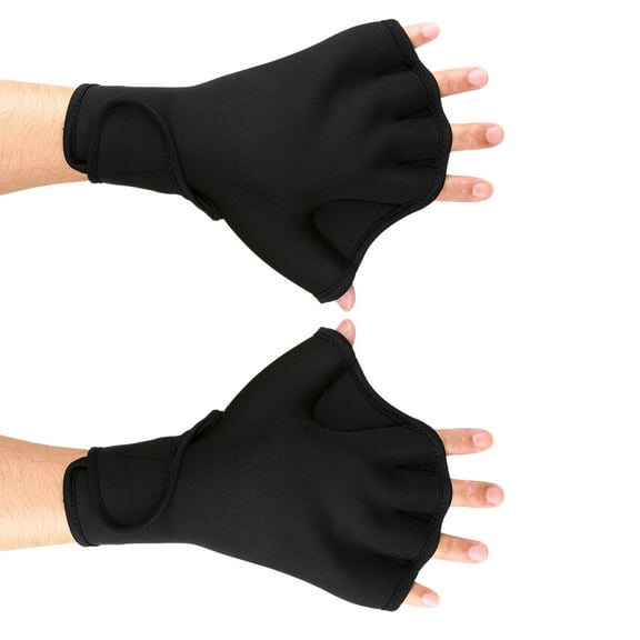 Black Gloves Mittens for Women Men US Swimming Gloves Fit Swim Training ...