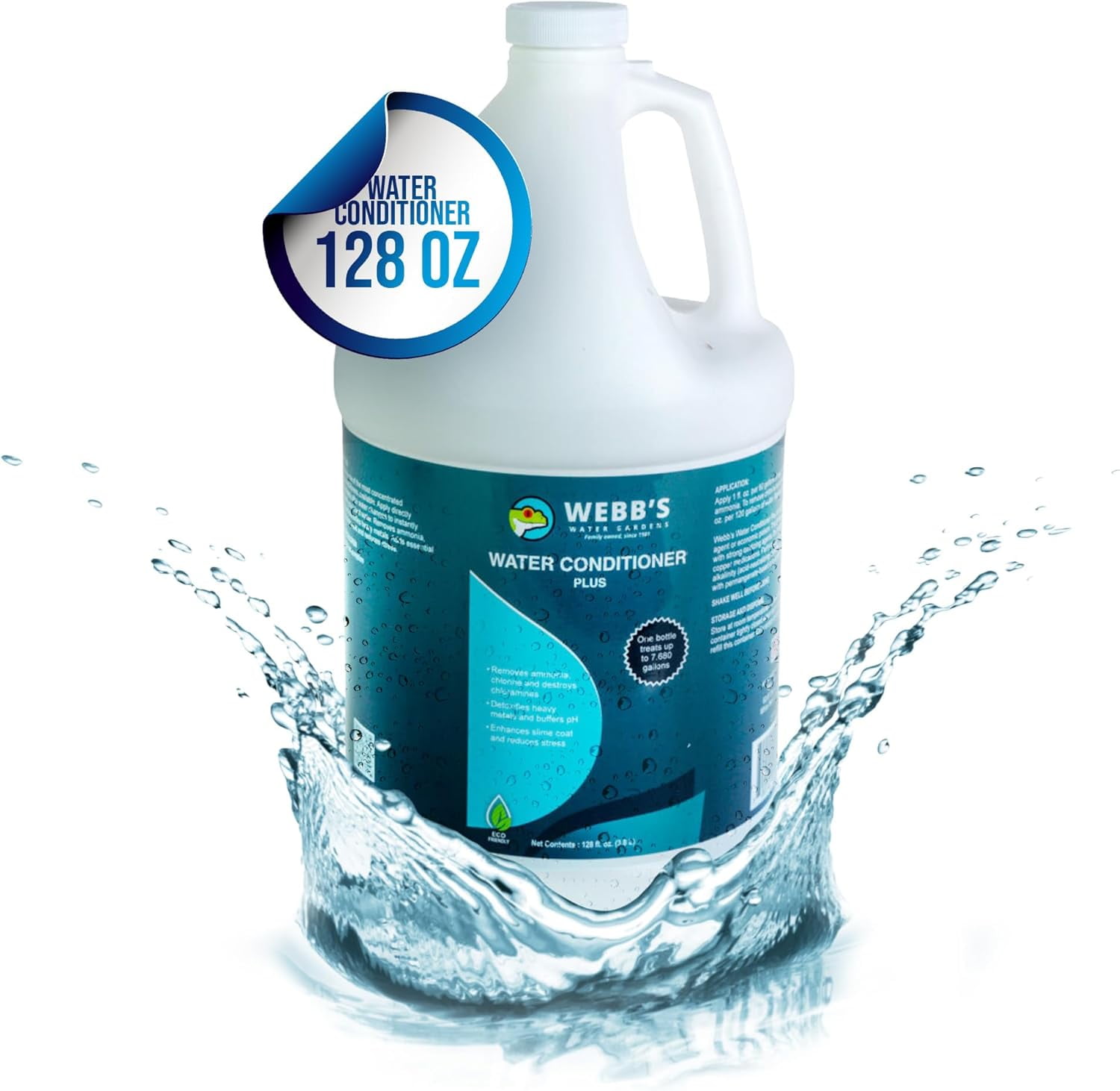 Webbs Water Gardens Water Conditioner Plus - Fish Safe, Heavy Metal ...