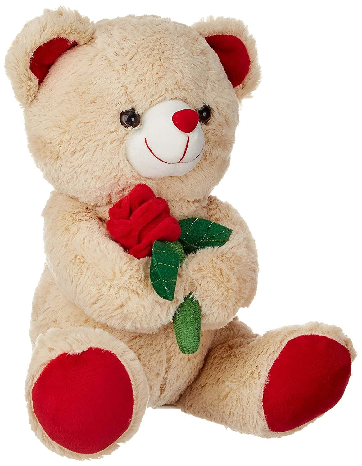 Webby Plush Cute Teddy Bear With Rose Flower | Birthday Gift For Girls ...