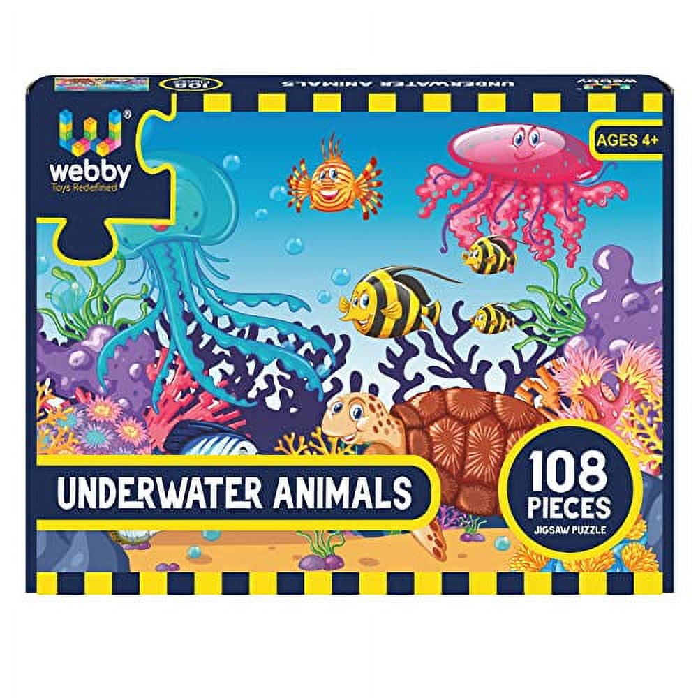Webby Underwater Animals Jigsaw Bright Colors Puzzle, 108 Pieces Light ...