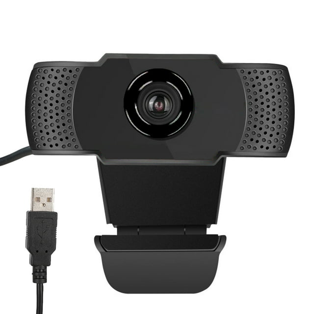 Webcam 1080p Black Computer Office Camera Builtin Microphone Free Drive ...