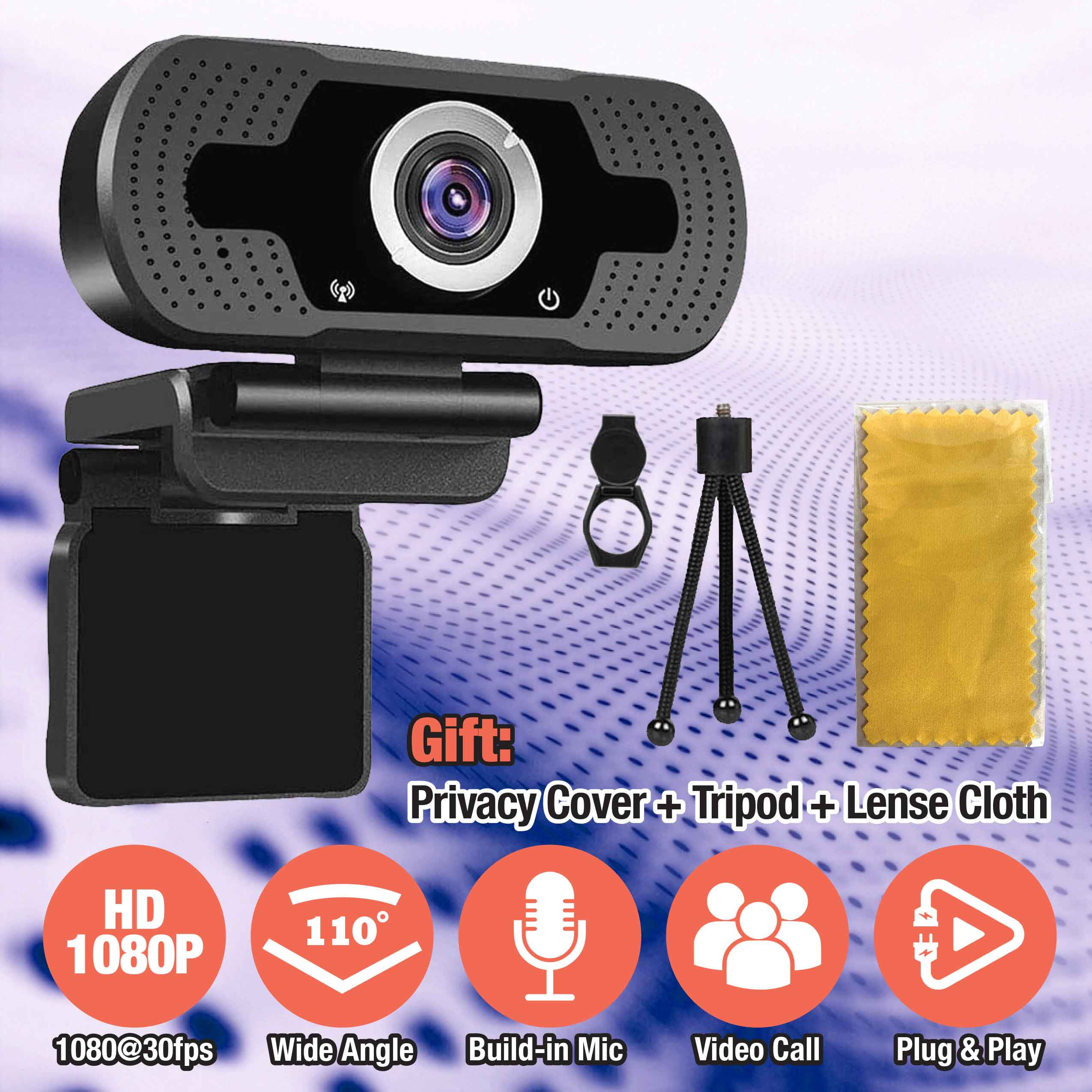 Webcam 1080p HD Computer Camera Microphone Laptop USB PC Webcam, HD ...