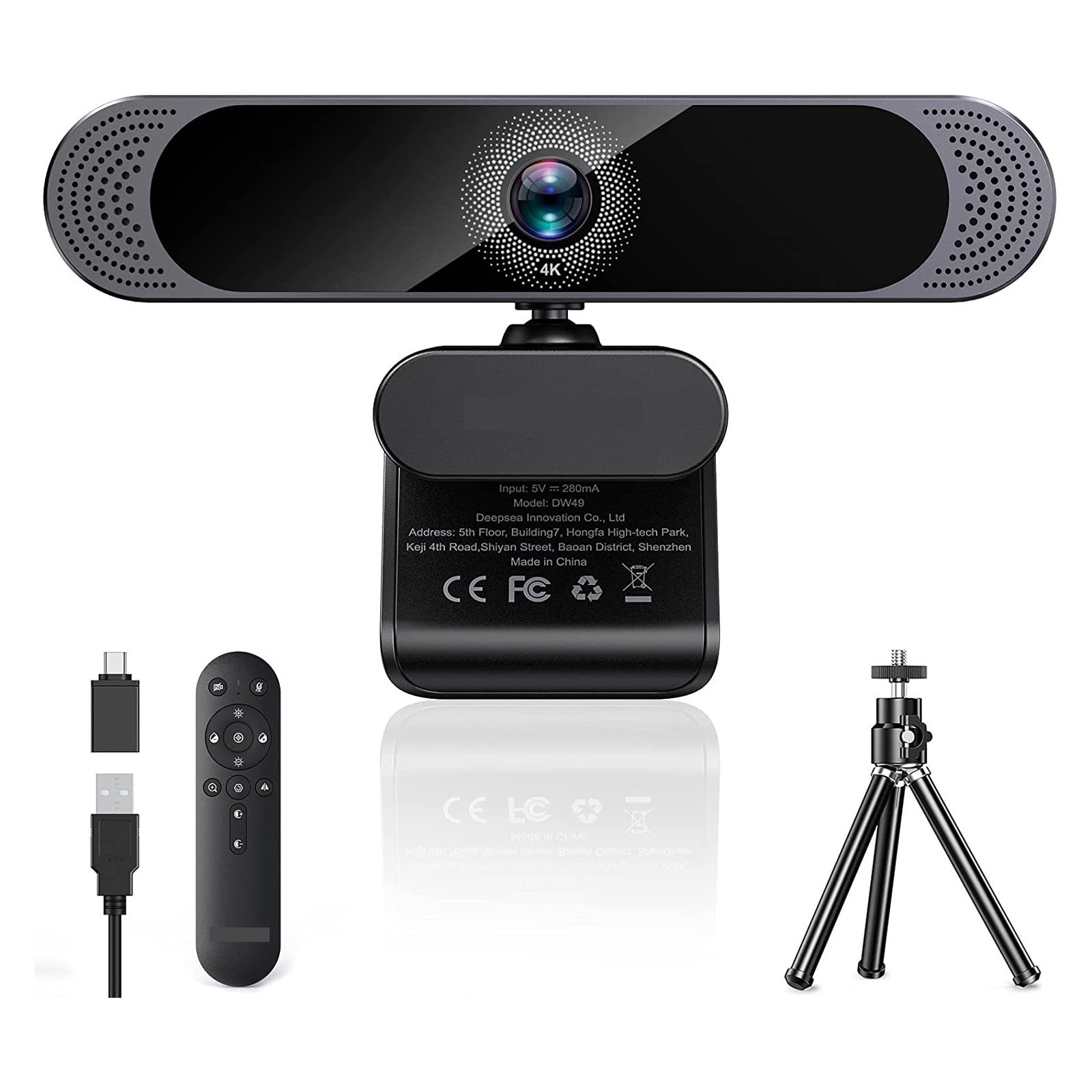 Webcam 4K HD Auto Focus Web Camera Remote Control Webcamera For PC ...