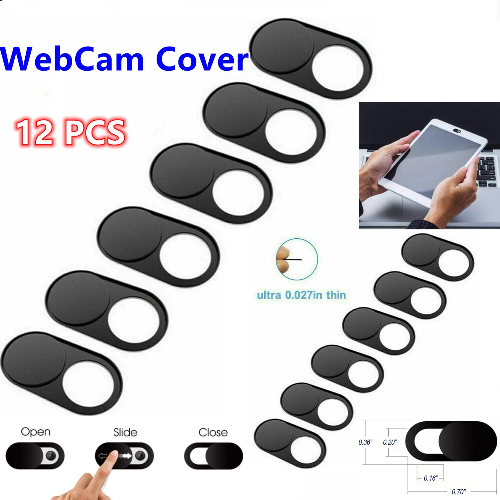 Webcam Cover Slide, 12-Pack Ultra Thin Camera Cover Slide Camera ...