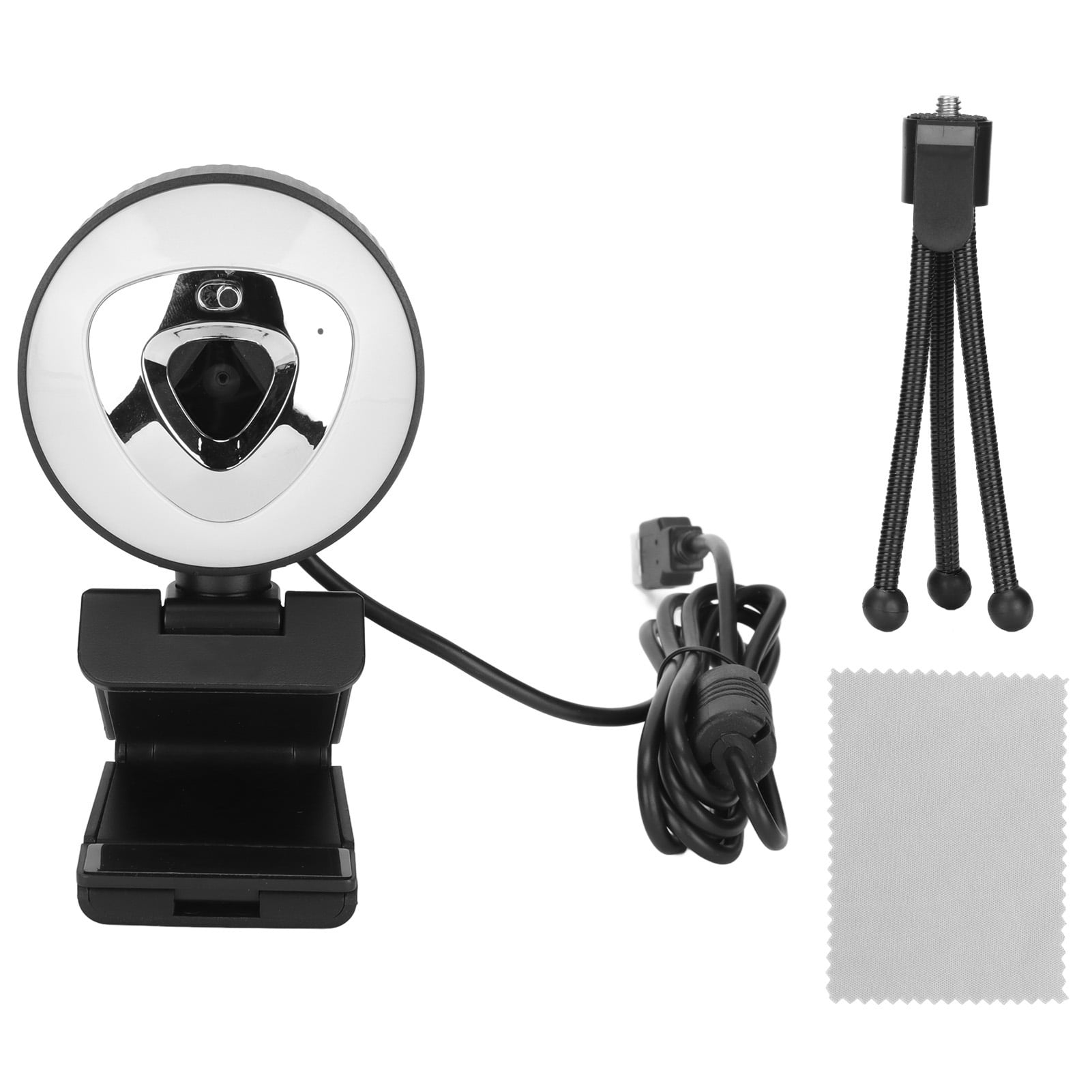 Webcam HD 1080P 30FPS Inbuilt Microphone Fill Light 3 Level Brightness ...