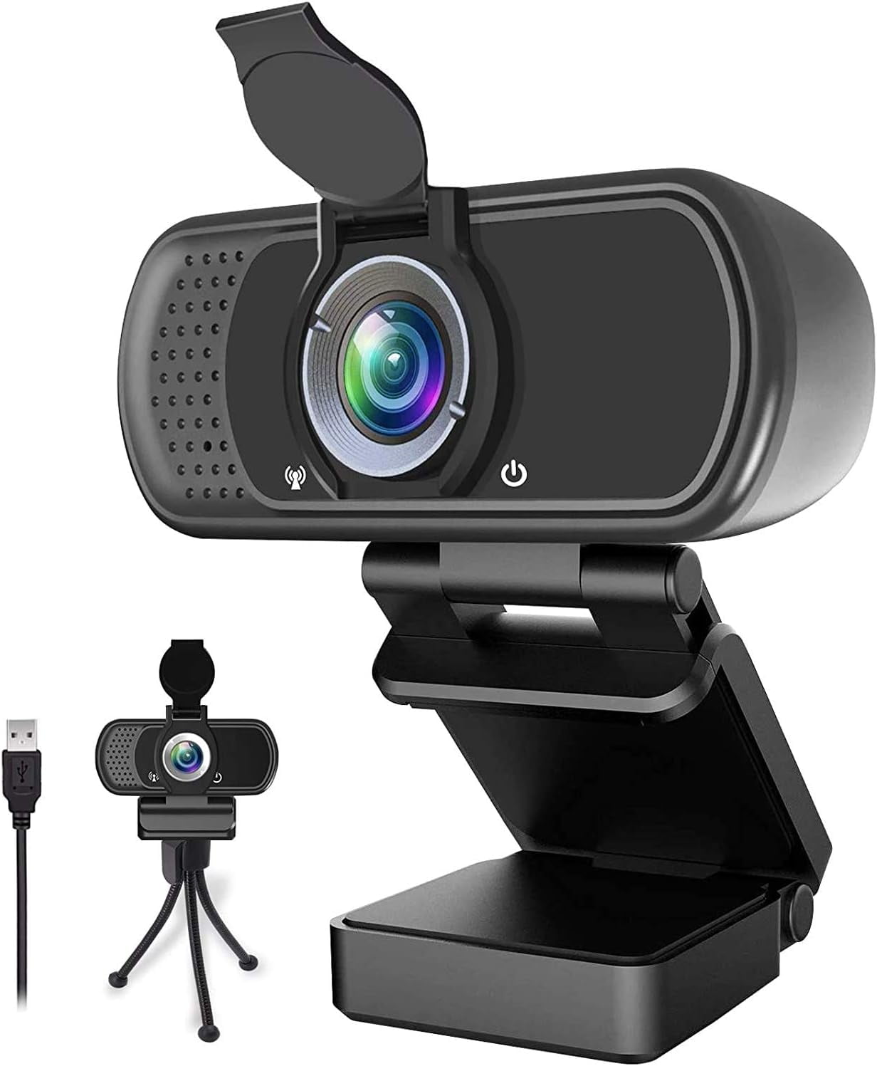 Webcam HD 1080p ,Live Streaming HD Camera with Stereo Microphone, PC ...