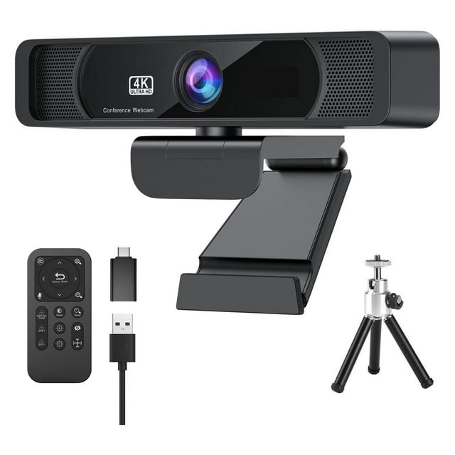 Webcam Hd 4k Webcam 120°wide Angle Webcam Wtih Microphone And Remote Control Streaming Web