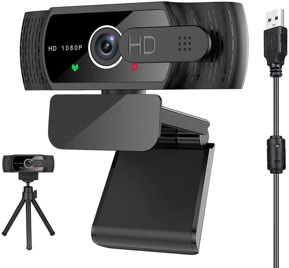 Webcam with Microphone1080P Web Camera with Privacy Shutter and Tripod ...