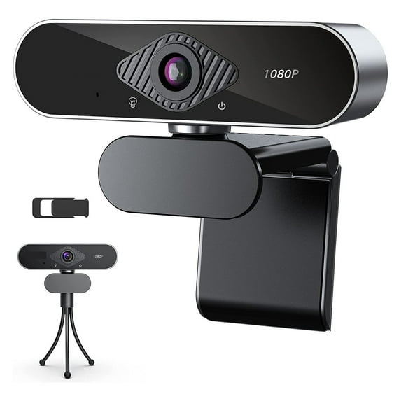 Webcam With Auto Light Correction 1080P Streaming Computer USB Web ...