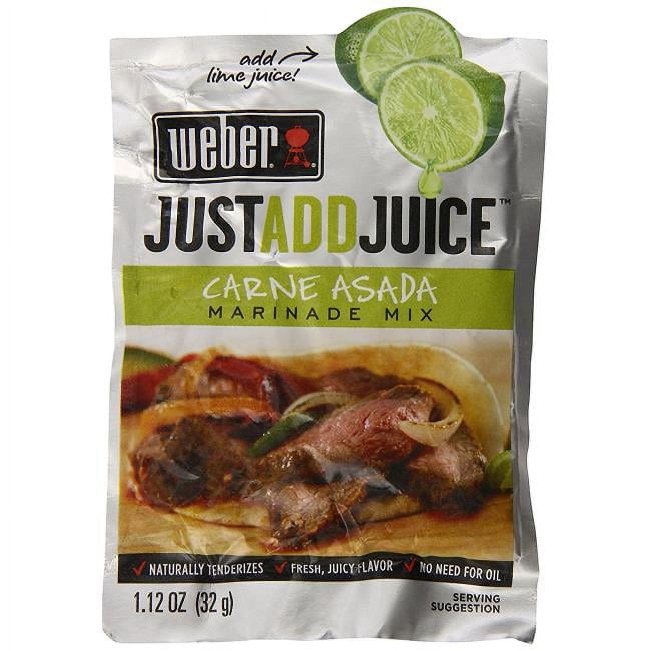 Weber Natural Dry Spice Powder, 1.12 oz Carne Asada Grilling Seasoning ...