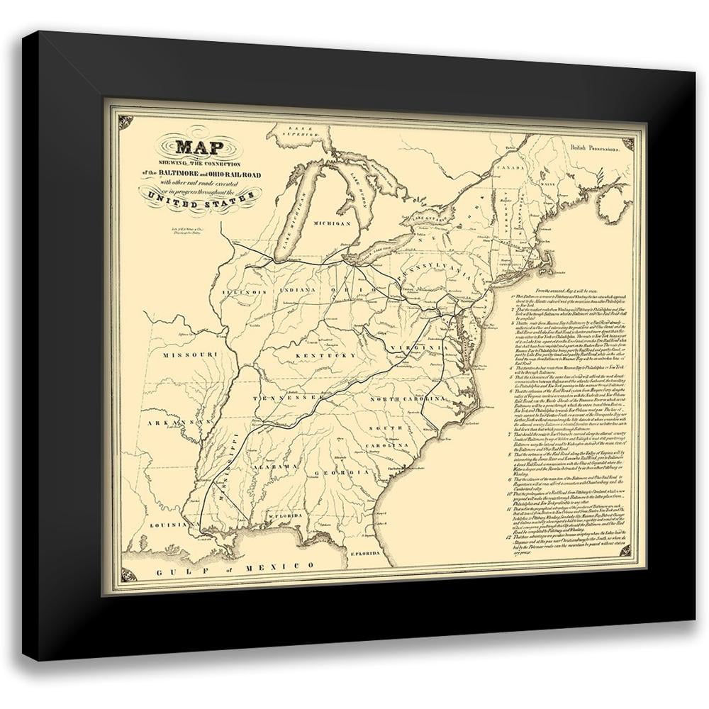 Weber 17x15 Black Modern Framed Museum Art Print Titled - Baltimore and ...