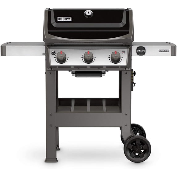 Weber Spirit II E-310 3-Burner Natural Gas Grill, Black with Side ...
