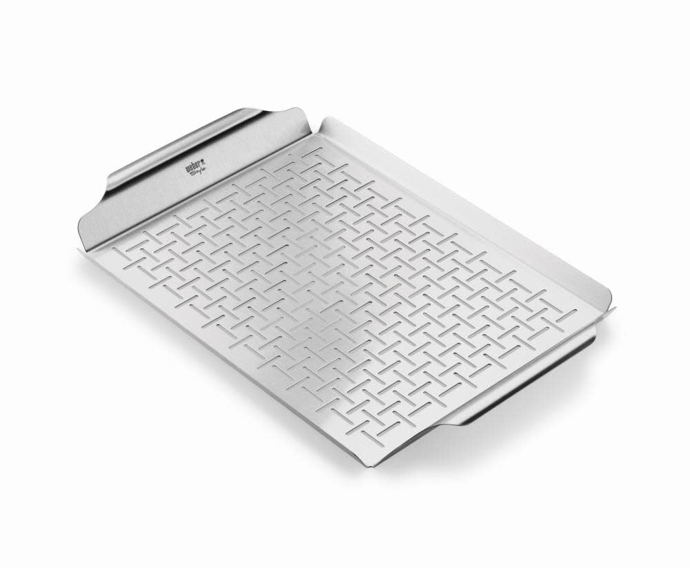 Weber 6435 Deluxe Stainless Steel Grill Topper - Outdoor Accessory for ...
