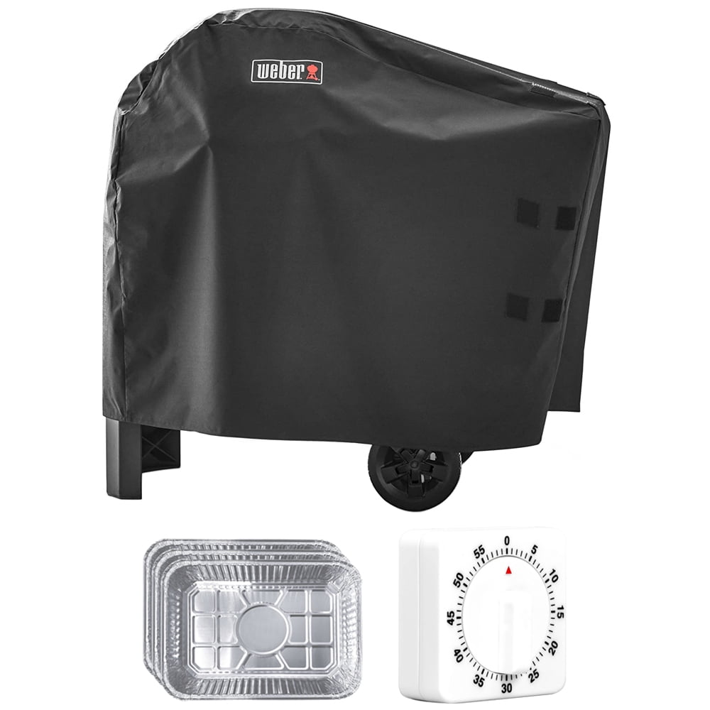 Weber 7181 Pulse 2000 with Cart Premium Grill Cover Bundle with ...