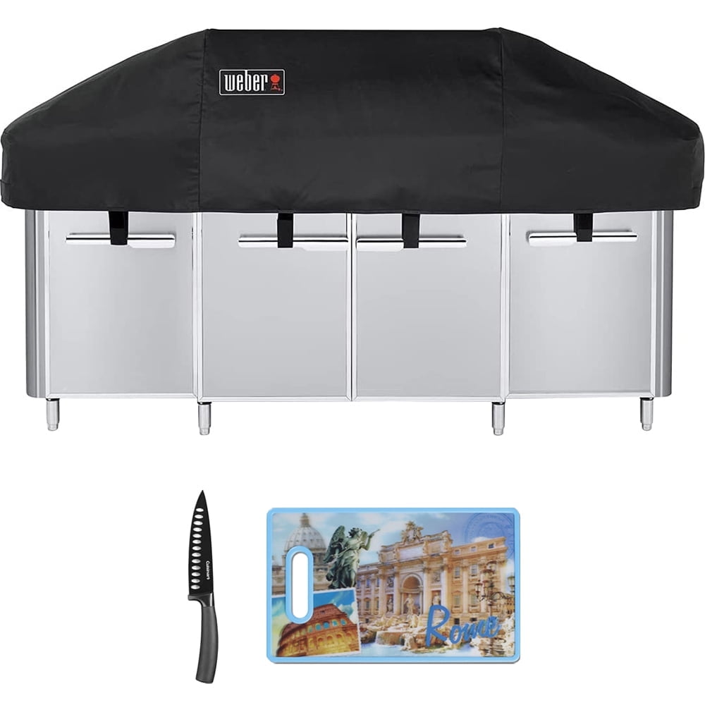 Weber 7561 Premium Grill Cover for Weber Summit Grill Center, Black ...