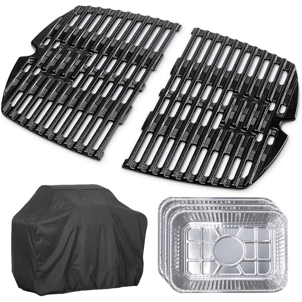 Weber 7644 Cast Iron Cooking Grates for Weber Q 100/1000 Series Grills ...