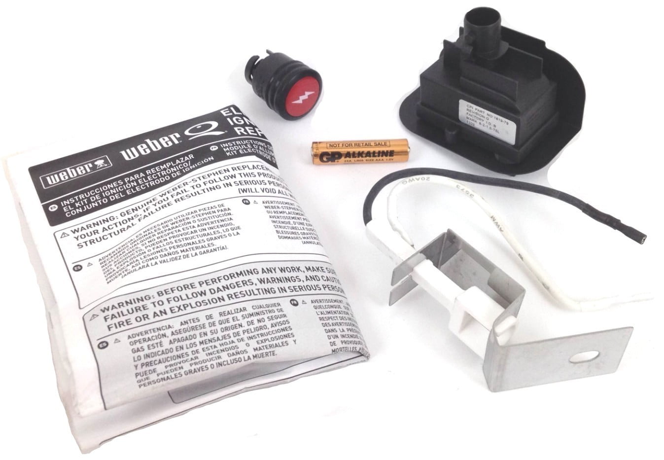Weber 80475 Replacement Electronic Igniter Kit for Q120 and Q220 Gas ...