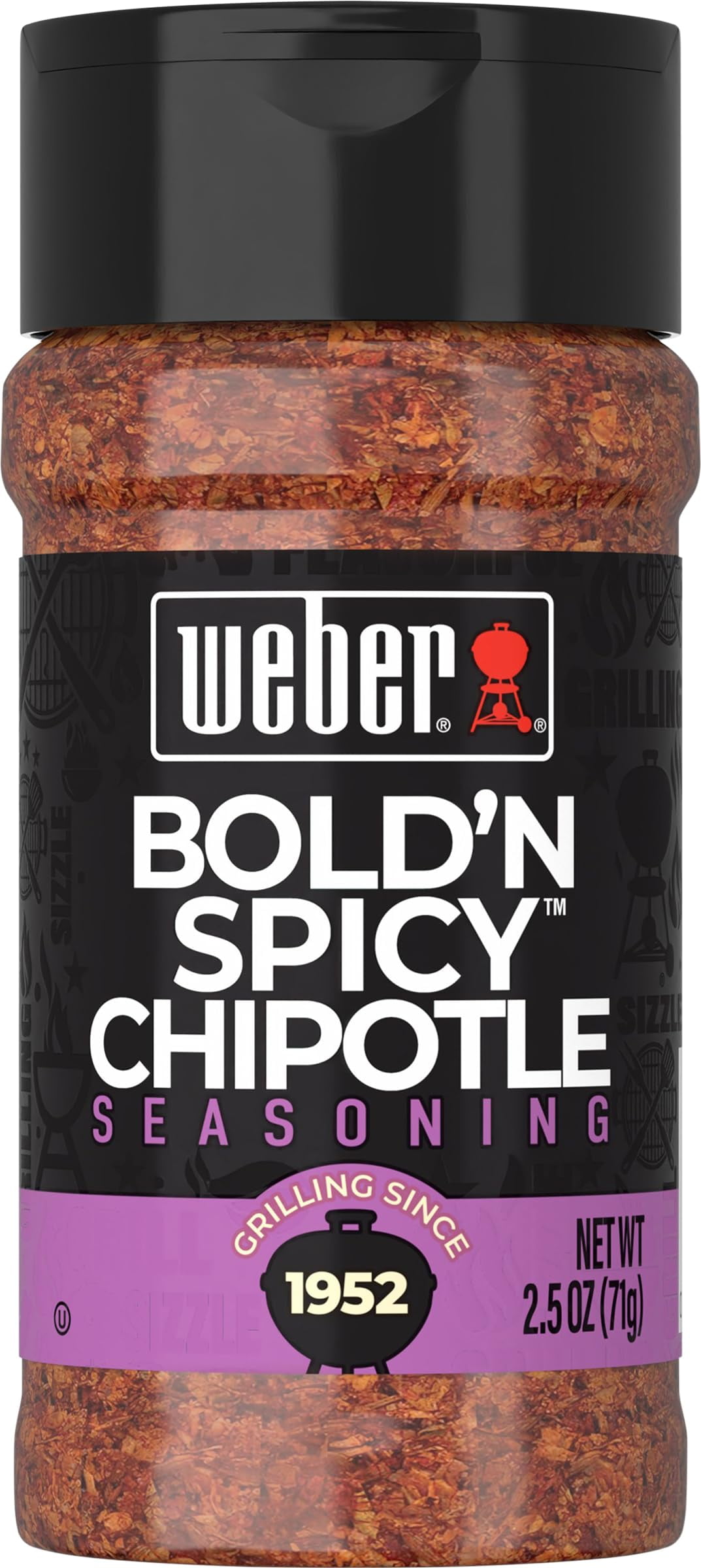 Weber Bold 'N Spicy Chipotle MDA05 Seasoning, 2.5 oz - Walmart.com