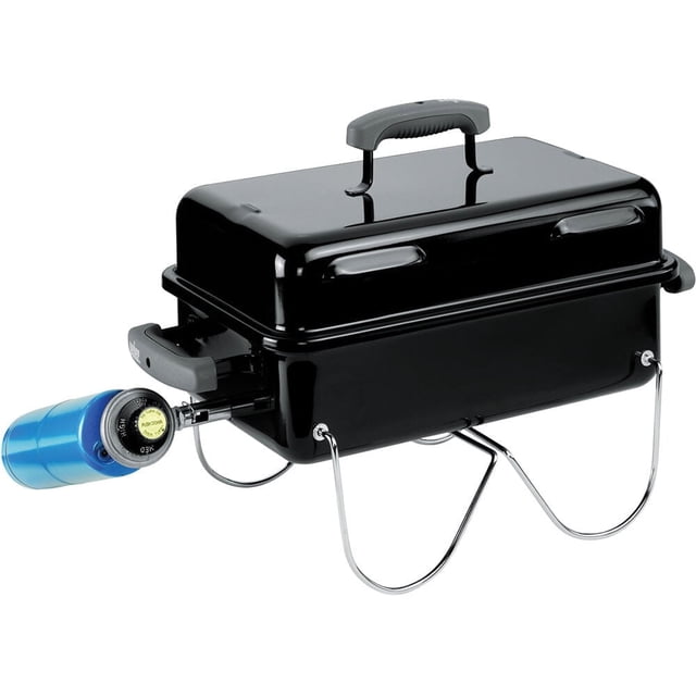Weber 1-Burner Go-Anywhere Compact Gas Grill with Porcelain-enameled ...