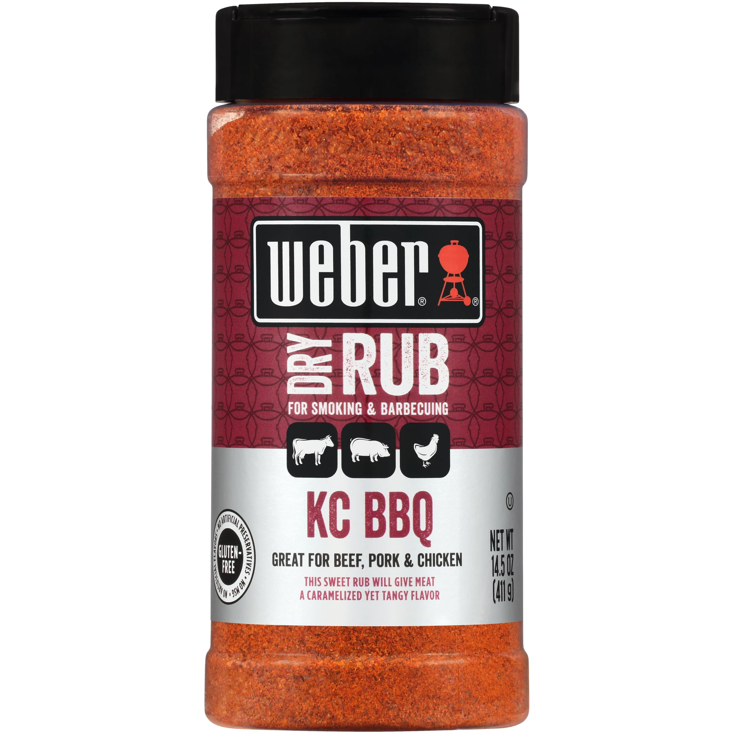 Weber KC BBQ SCH4 Dry Rub, 14.5 Ounce Shaker - Walmart.com
