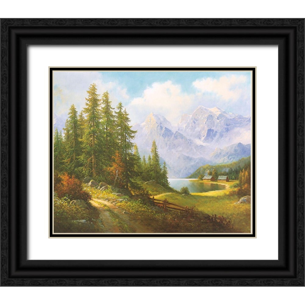 Weber, Max 14x12 Black Ornate Wood Framed with Double Matting Museum ...