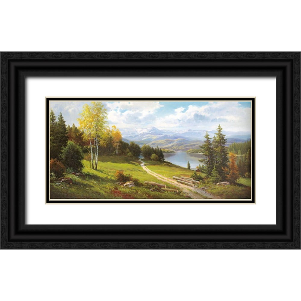 Weber, Max 14x9 Black Ornate Wood Framed with Double Matting Museum Art ...