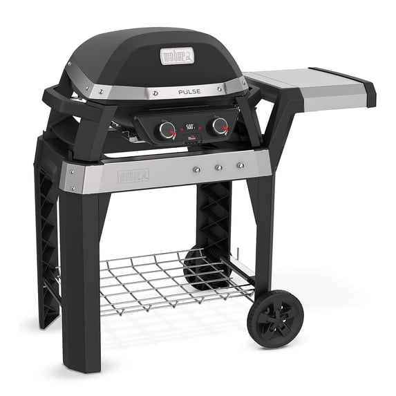 Weber Pulse 200 Electric Grill, Mobile Outdoor Stand with Foldable Side ...