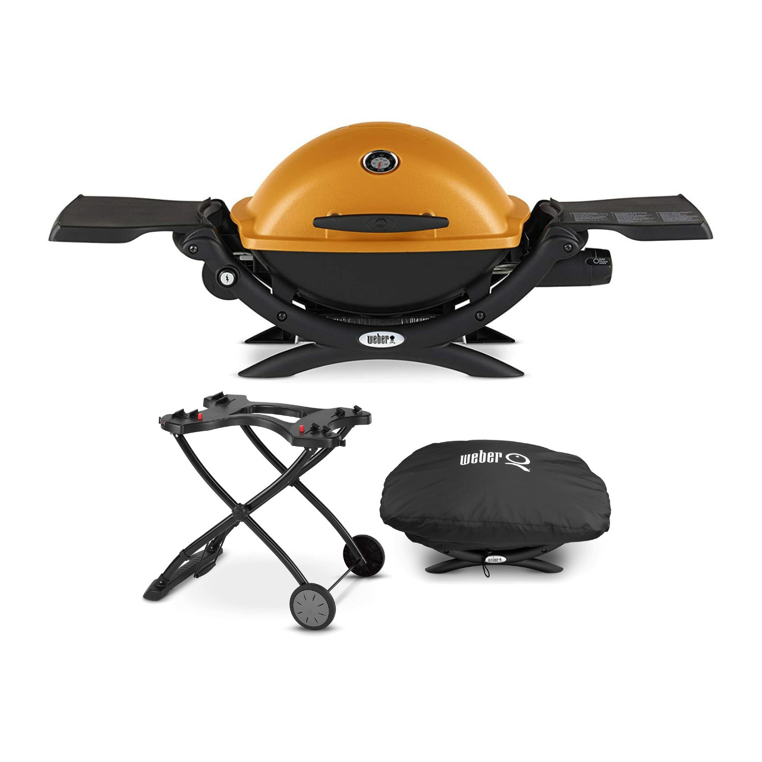 Weber Q 1200 Liquid Propane Grill, Portable Tailgate BBQ, Backyard Gas ...