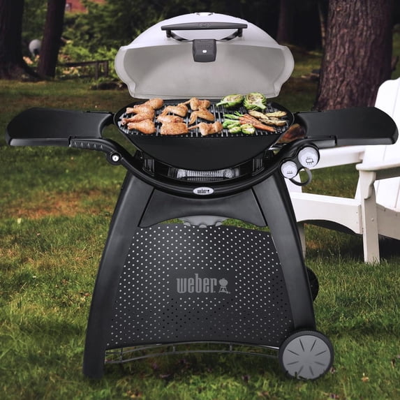 Weber Q 3200 Heavy-Duty Liquid Propane Gas Grill in Titanium - Walmart.com