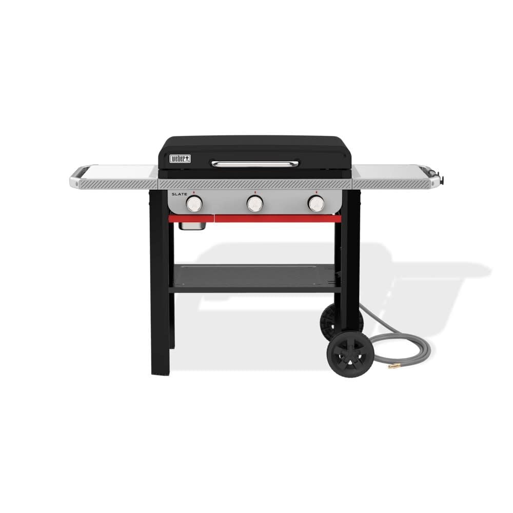 Weber Slate 28 Inch 3 Burners Natural Gas Rust-Resistant Griddle, Black ...