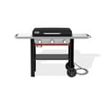 Weber Slate 28 Inch 3 Burners Natural Gas Rust-Resistant Griddle, Black ...