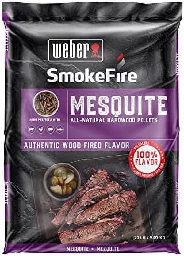 Weber SmokeFire Mesquite Hardwood Pellets, 20 lb, Grill Fuel for ...