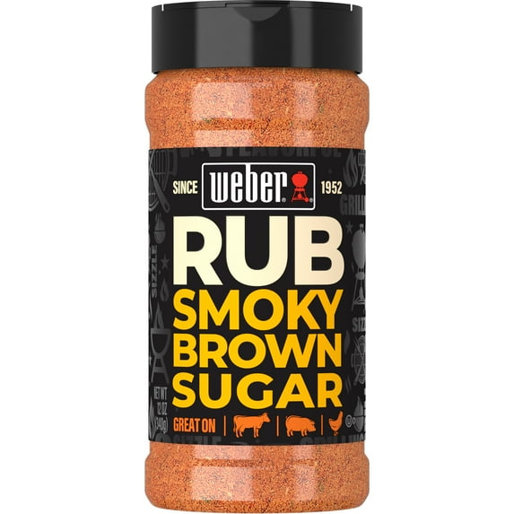 Weber Smoky Brown Sugar Dry Rub, 12 oz, Sweet and Smokey BBQ Flavor for ...