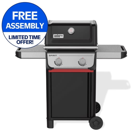Weber, Gas Grill, E-210 2 Burner Propane, Black with Wheels - Walmart.com